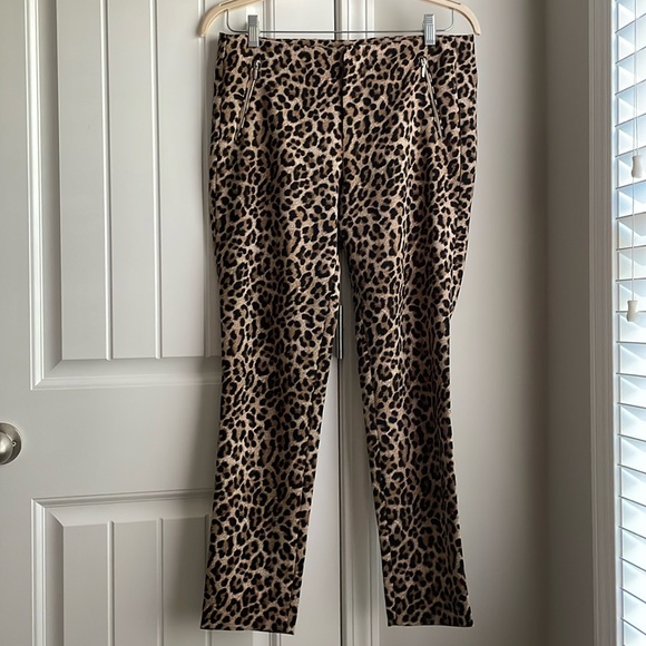 Zara | Pants & Jumpsuits | Zara Leopard Print Skinny Pant | Poshmark